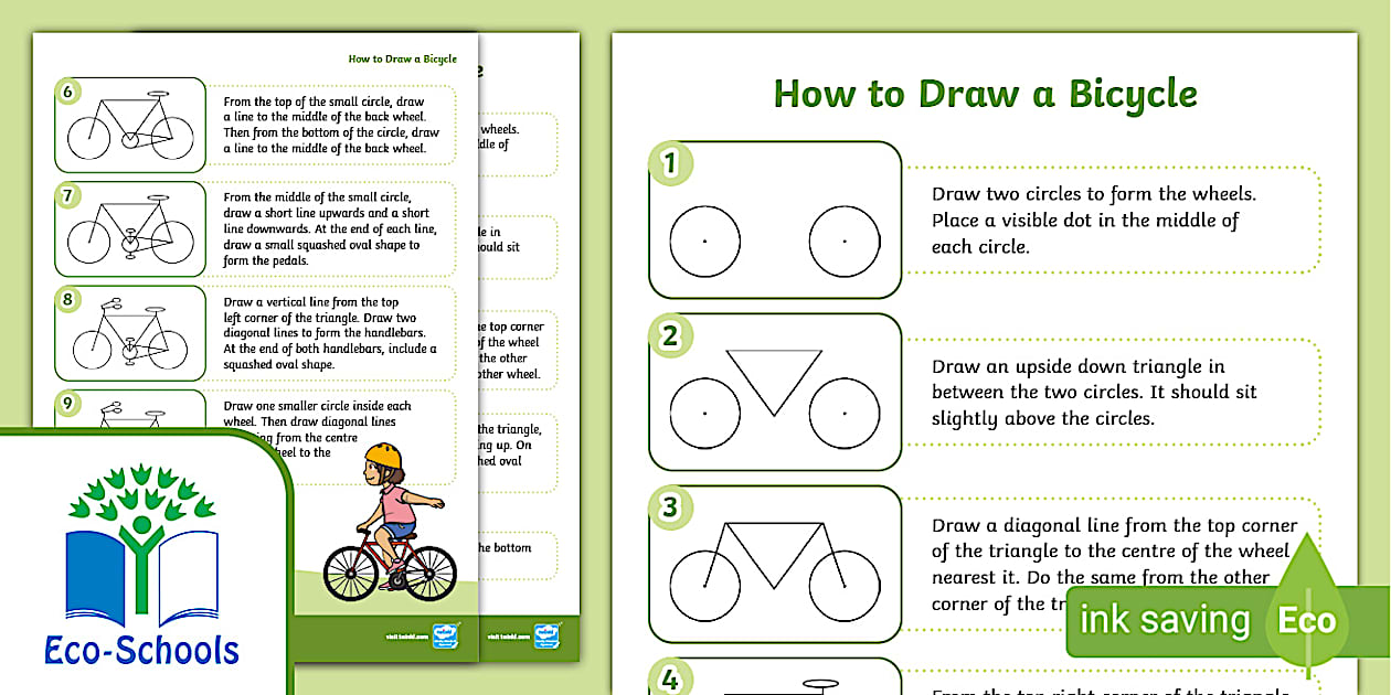 How to draw a Bicycle? (teacher made) - Twinkl