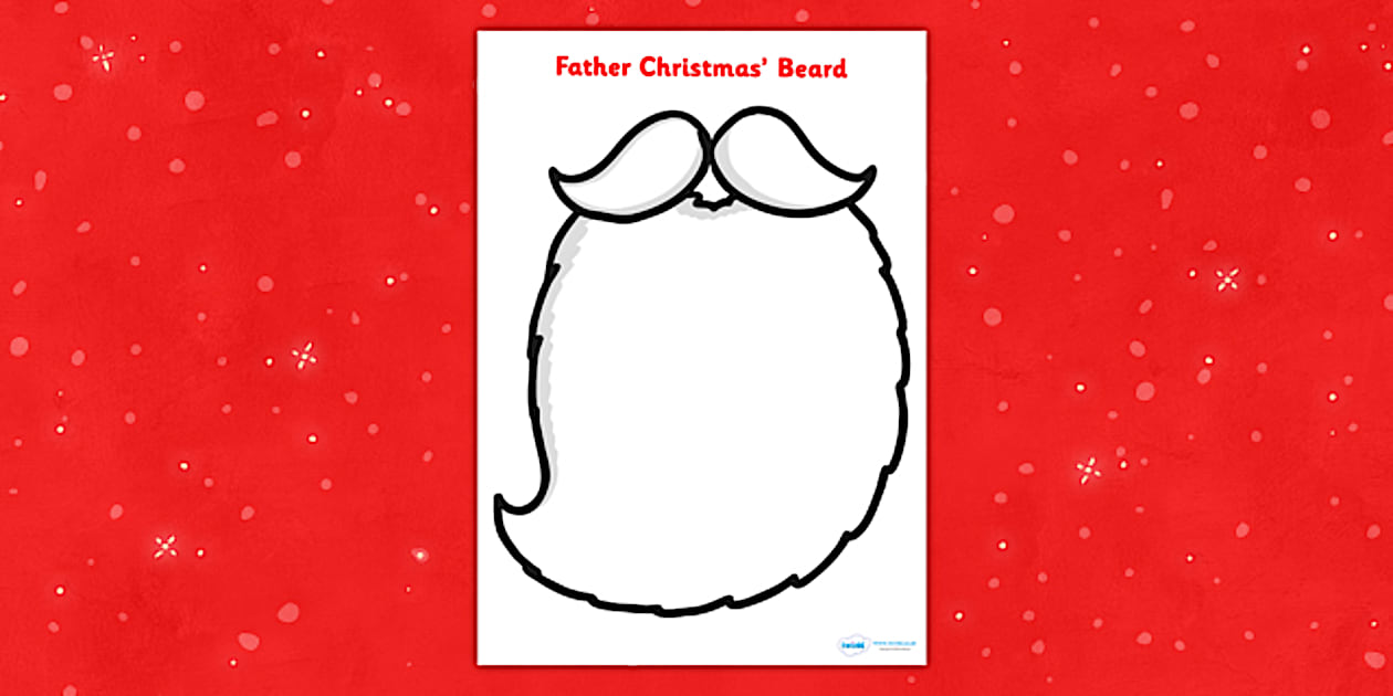 Santa Beard Role Play Prop (teacher made) - Twinkl