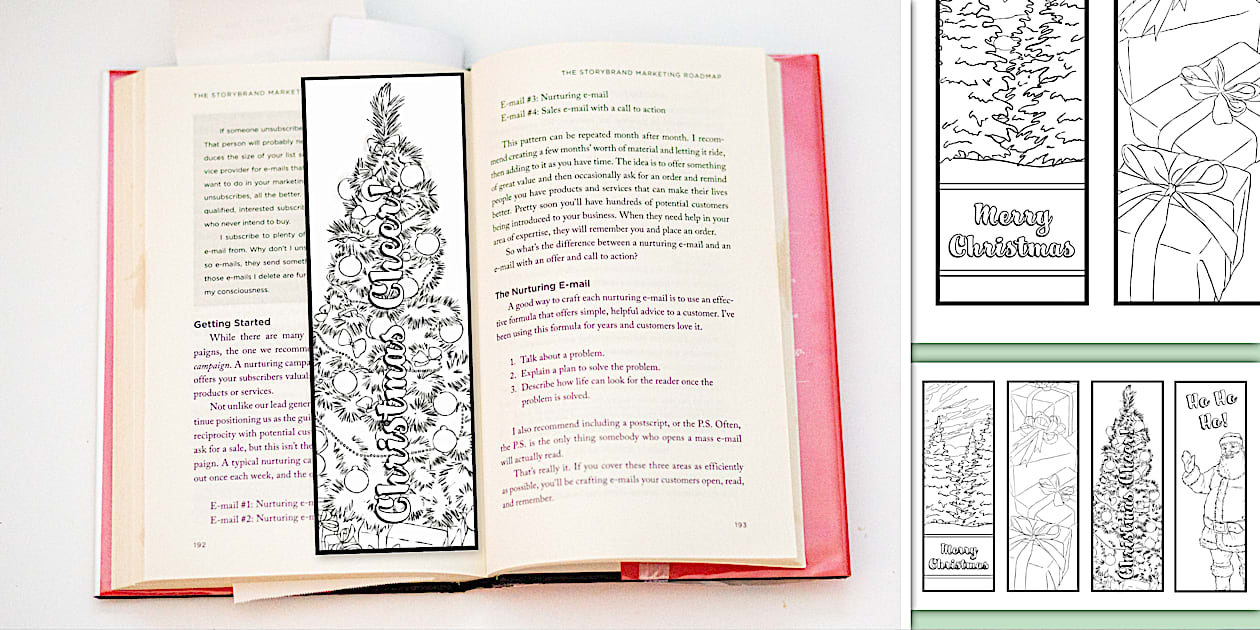 Christmas Colouring Bookmarks KS2 | Twinkl Party - Twinkl