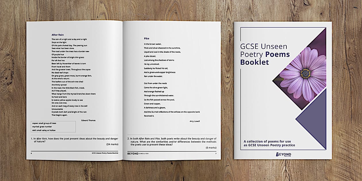 GCSE Unseen Poems Booklet (teacher made) - Twinkl