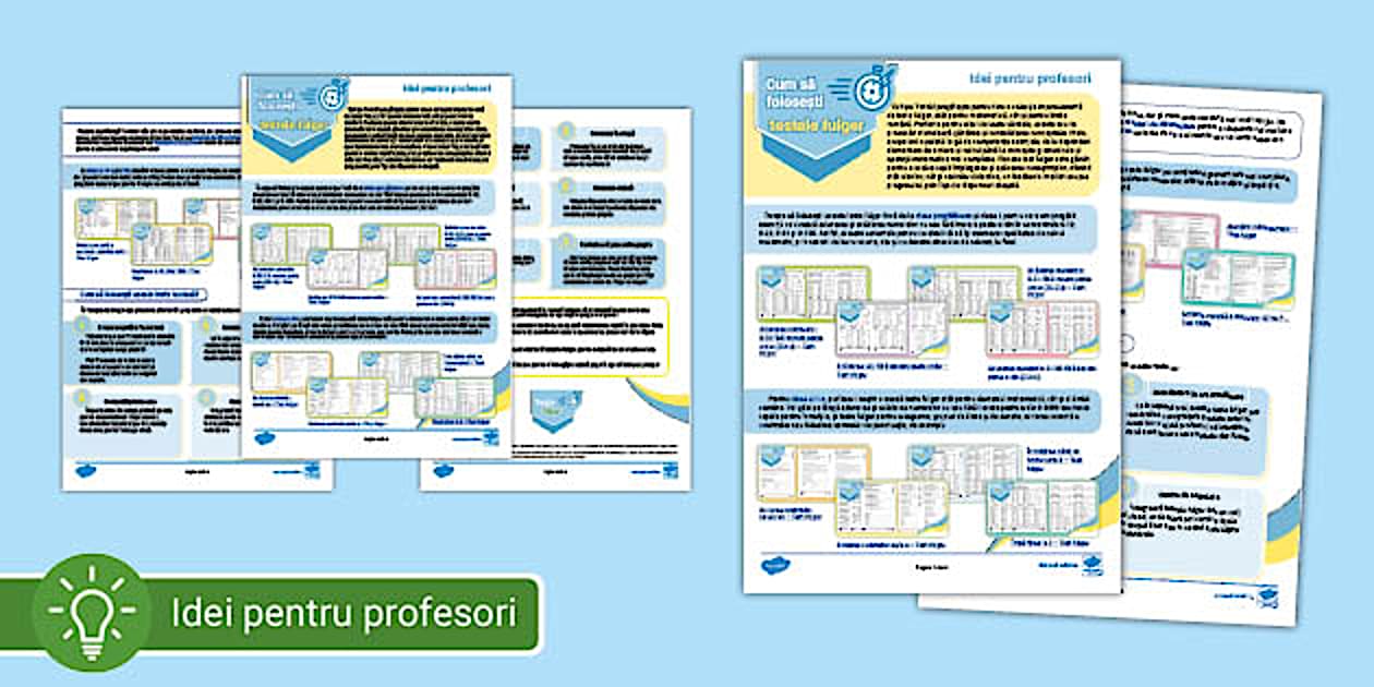 FREE! - Cum folosești testele fulger? – Idei pentru profesori