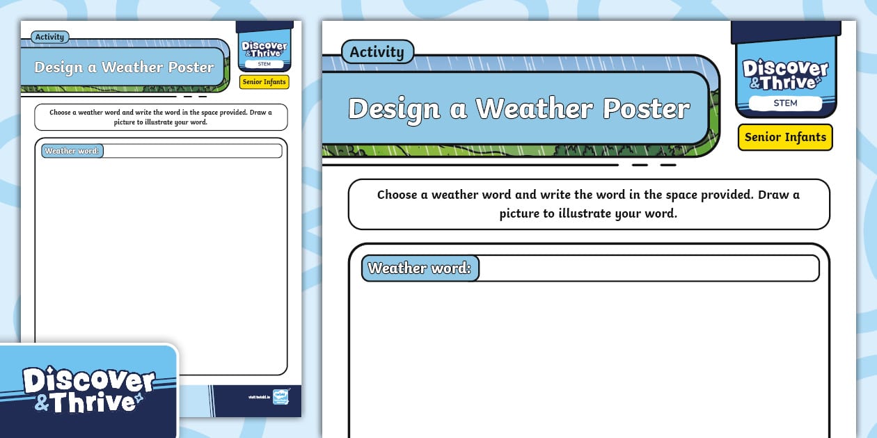 STEM (Nature of STEM) The Weather Poster Template - Twinkl