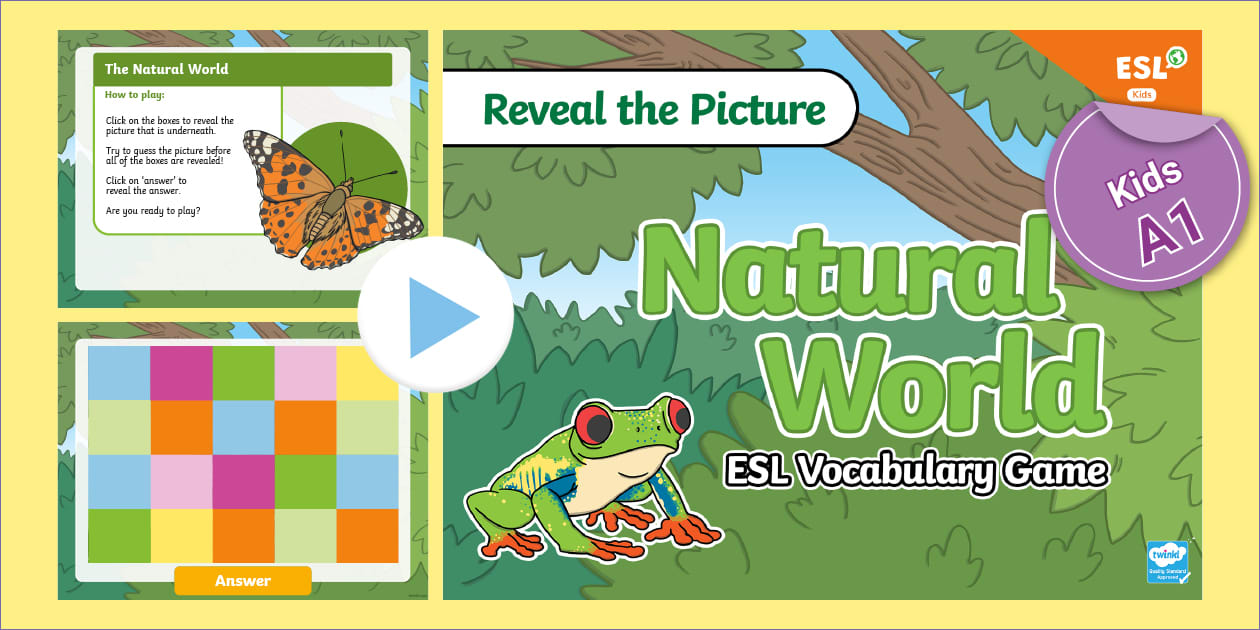 ESL Natural World Vocabulary Game {Kids} (teacher made)