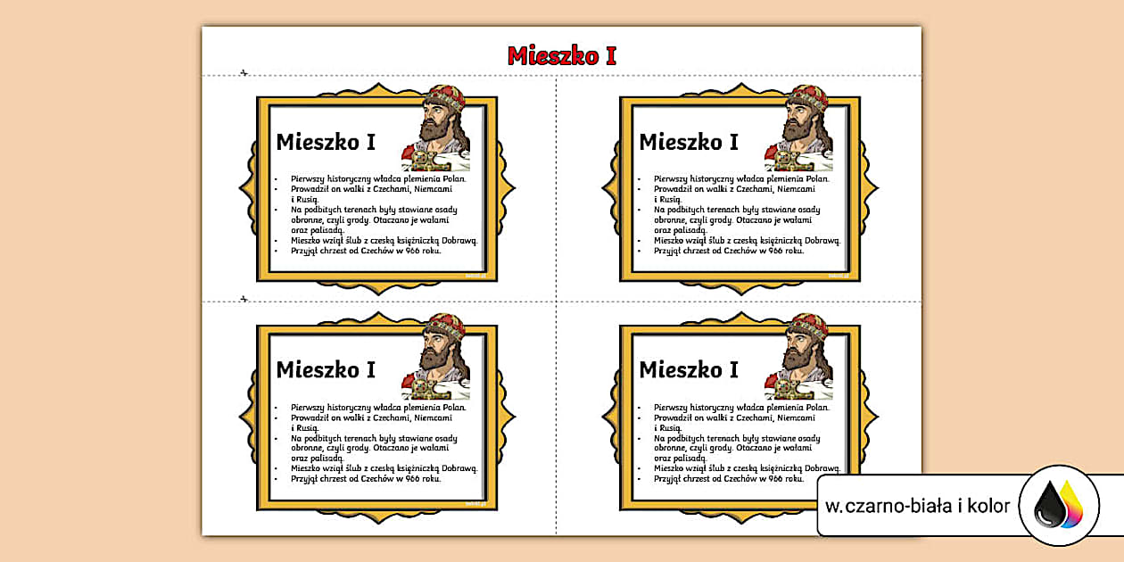 Mieszko I | Edukacja historyczna | Wklejki - Twinkl