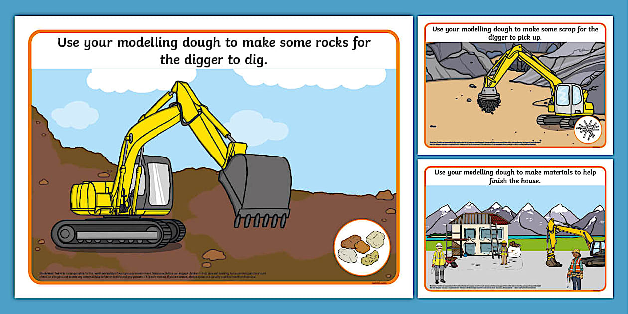 Construction Modelling Dough Mats | Twinkl (Teacher-Made)