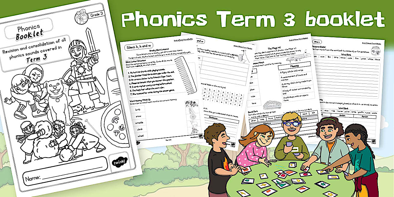 Gr 3 Phonics - T3 - Termly Sounds Recap - Workbook (CAPS)