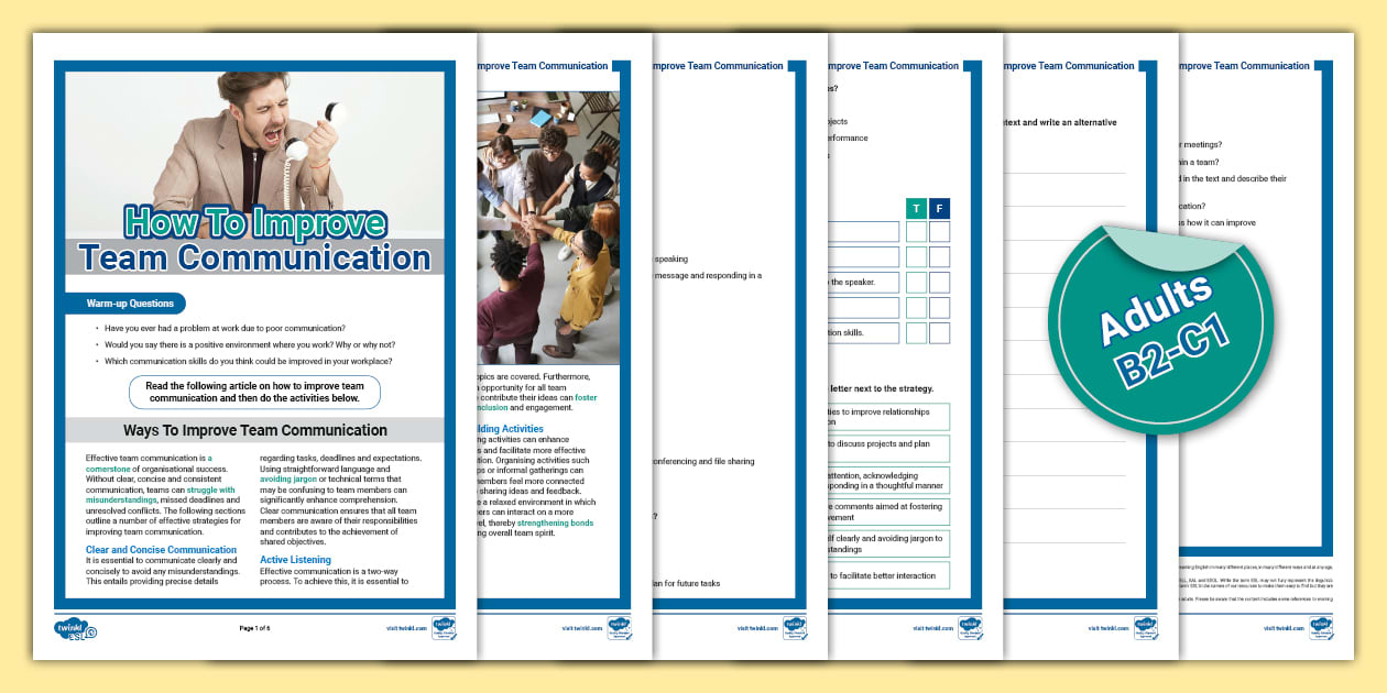 How To Improve Team Communication (teacher made) - Twinkl