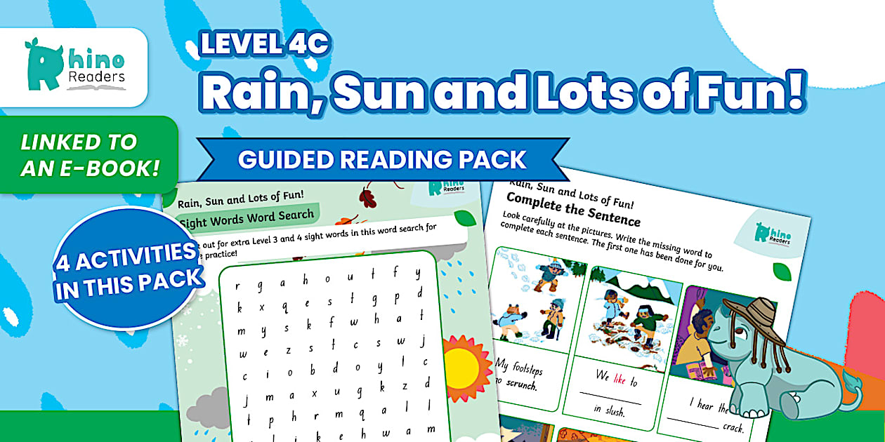 Level 4c Rain, Sun and Lots of Fun! Guided Reading Pack
