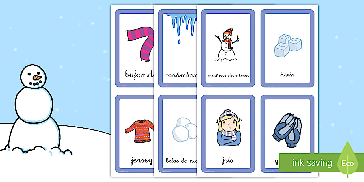 Tarjetas de emparejar: El invierno | Recursos | Twinkl