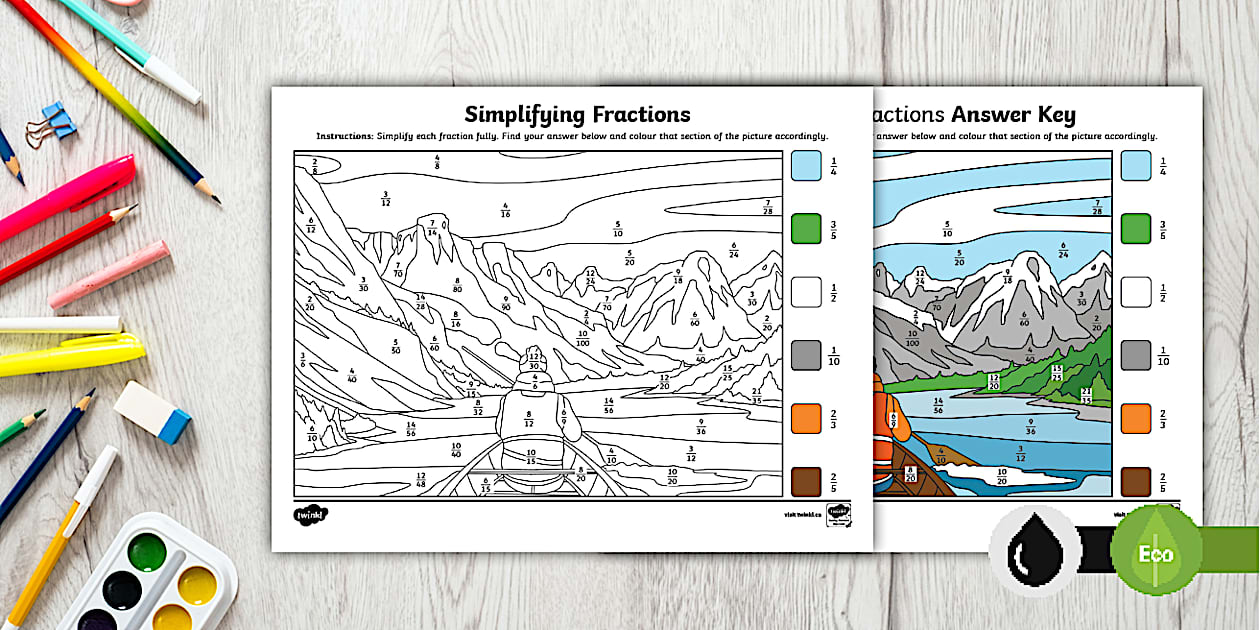 Camping-Themed Equivalent Fractions Activity - Twinkl