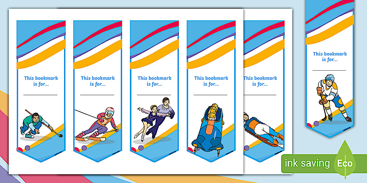 Winter Sports Bookmarks (teacher made) - Twinkl