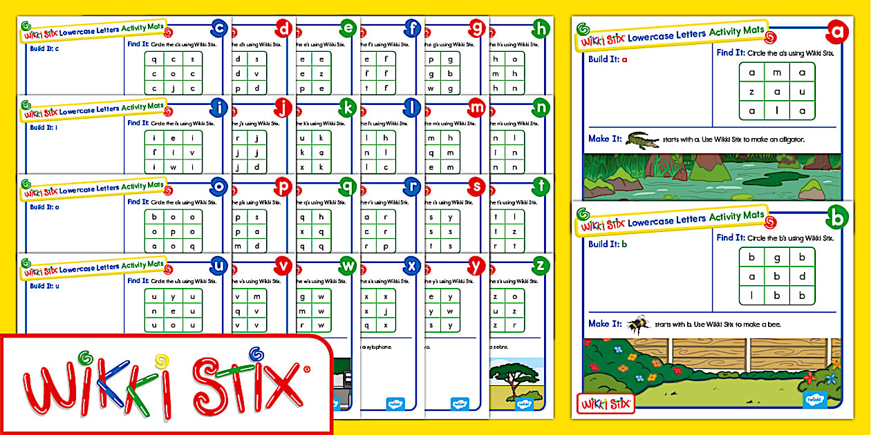 FREE! - Wikki Stix Lowercase Letters Worksheet Mats - Twinkl