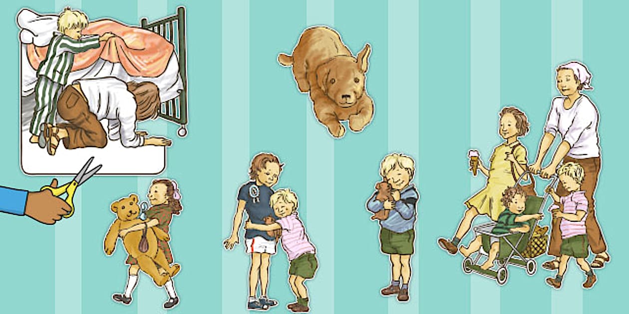 Black and White Story Cut Outs to Support Teaching on Dogger