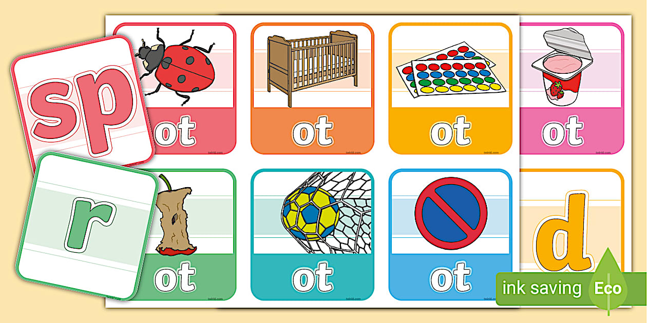 ‘ot’ Onset and Rime Matching Activity (teacher made)