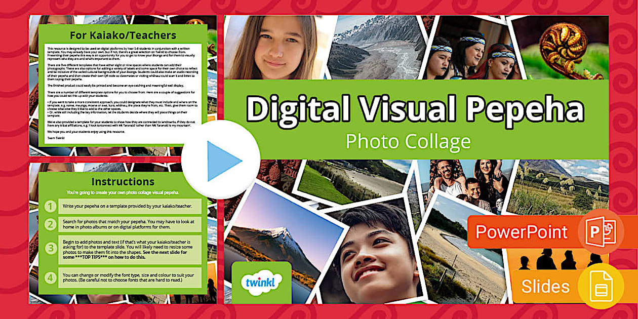 Digital Visual Pepeha (Photo Collage) Year 7-8