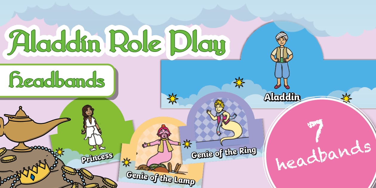 Aladdin Role Play Headbands (teacher made) - Twinkl