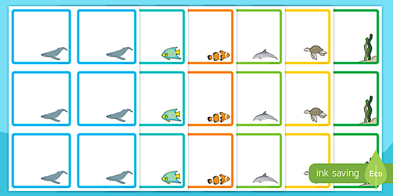 Editable Under the Sea-Themed Square Peg Labels - Twinkl