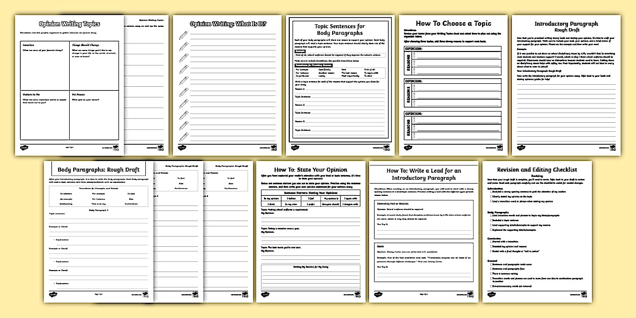 Opinion Writing Worksheets | Resource | Twinkl USA - Twinkl
