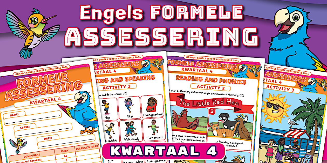 Gr 1 Engels EAT Kw 4 - Formele Assessering (KABV-belyn)