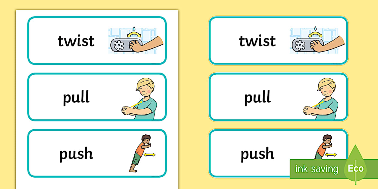 Forces Word Cards (teacher made) - Twinkl