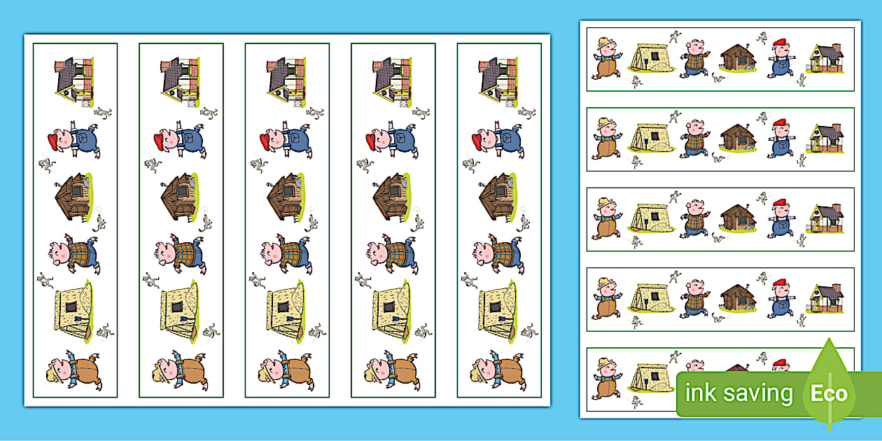 The Three Little Pigs Display Borders - Twinkl