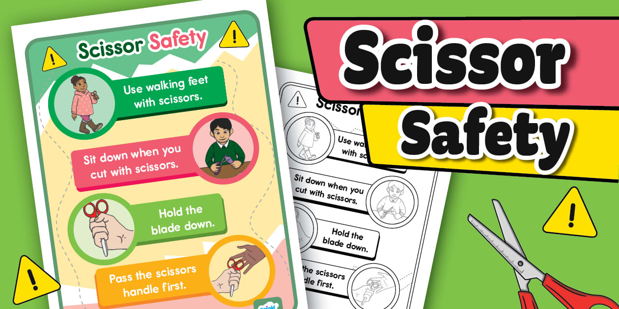 Scissor Safety Poster for K-2nd (teacher made) - Twinkl
