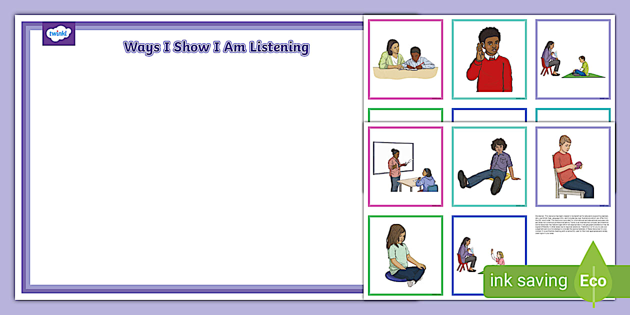Good Listening Sorting and Discussion Cards (teacher made)
