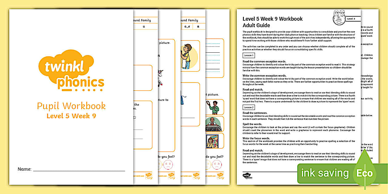 Long Vowel Sounds Level 5 Week 9 Phonics Workbook - Primary Resources