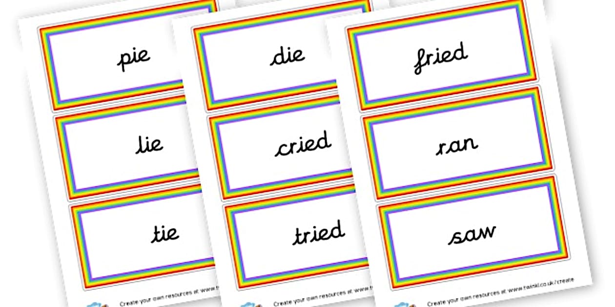 ie Words and High Frequency Words Spelling Flashcards