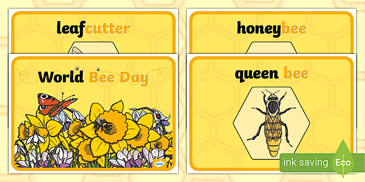 World Bee Day Display Posters (teacher made) - Twinkl