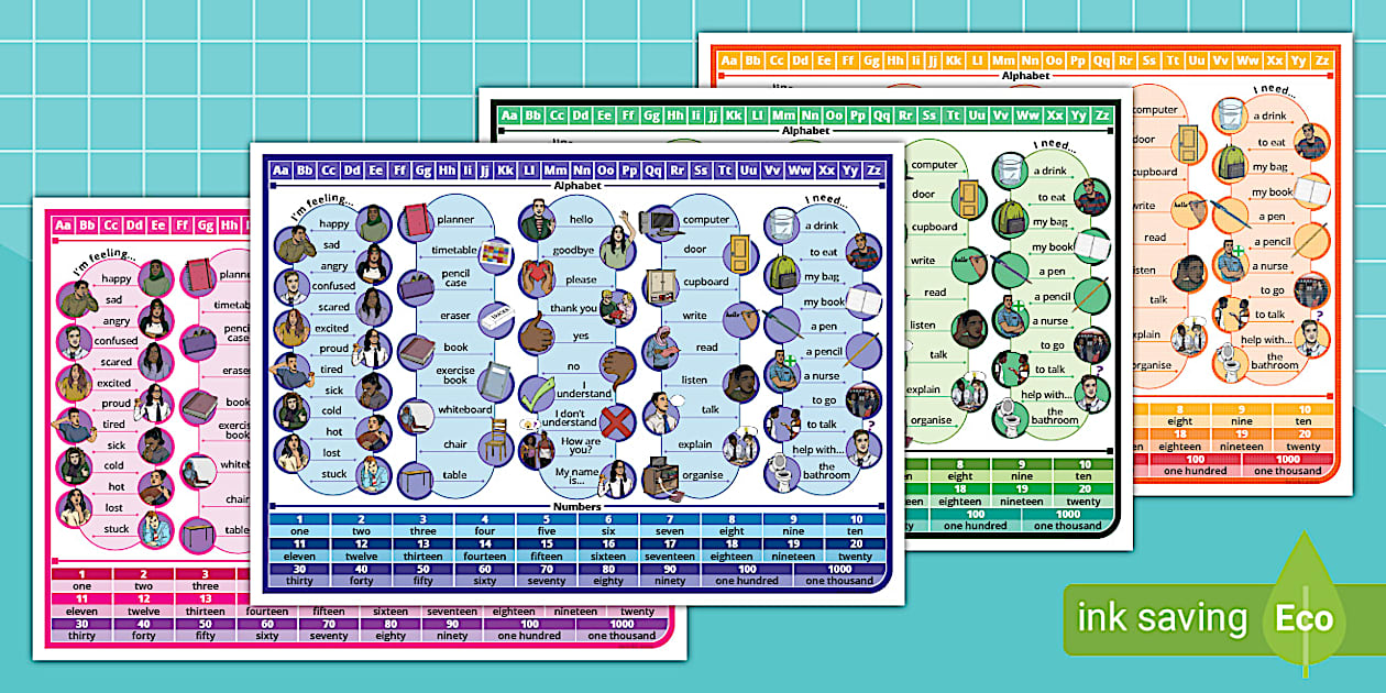 EAL Older Learners New to English Classroom Desk Mat