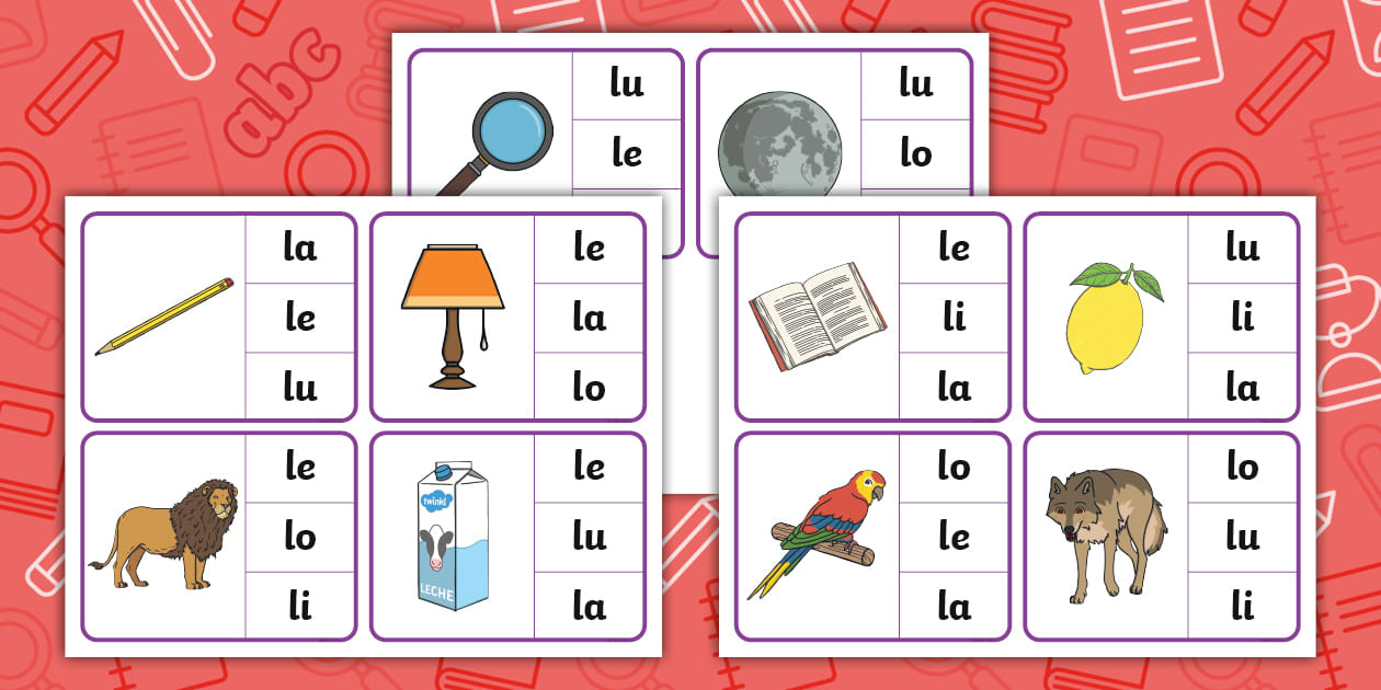 * NEW * Tarjetas Sonido Inicial: Letra L (Teacher-Made)