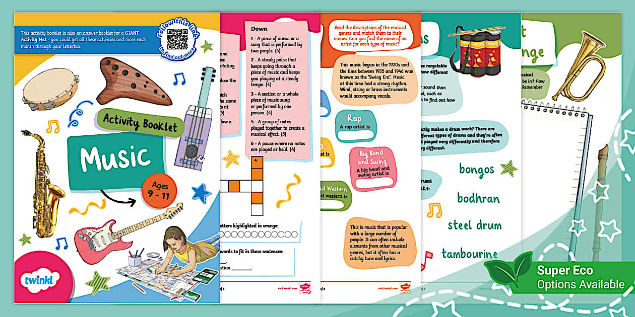 👉 Music Activity Booklet (Ages 9 - 11)