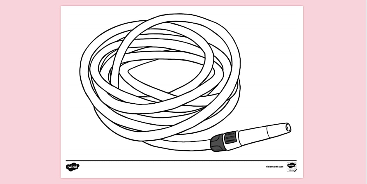 Fire Hose Colouring Sheet – Firefighter Activities