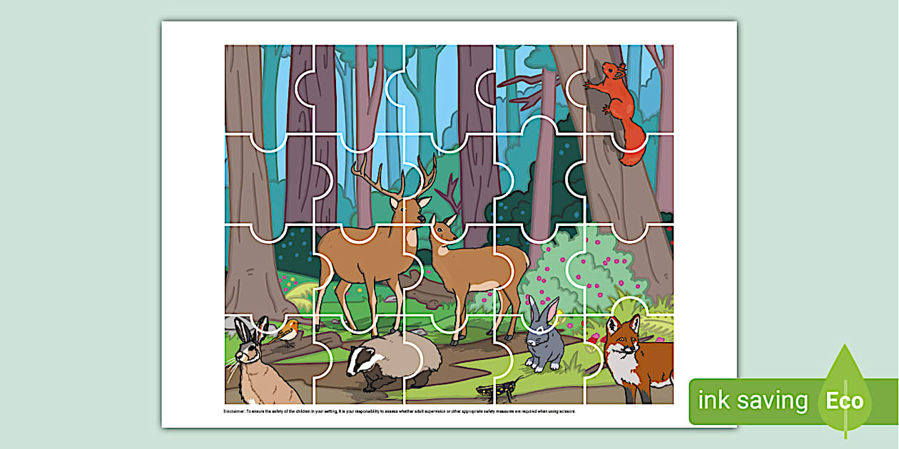 In the Forest Themed Jigsaw Activity, Forest Habitat Puzzle