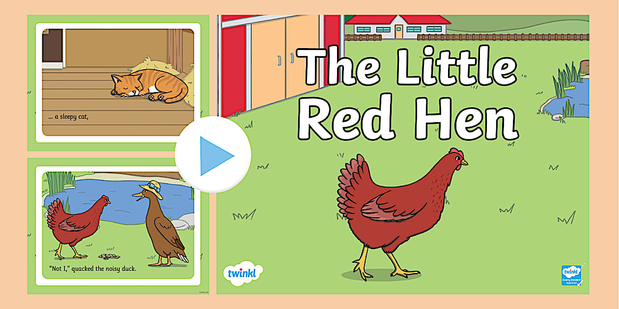 The Little Red Hen Story PowerPoint - Teaching Resources