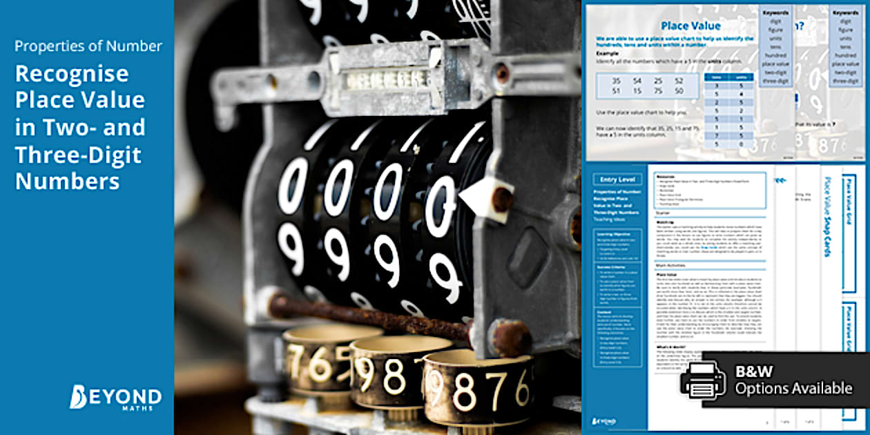 👉 Place Value: Two and Three-Digit Number - Entry Level