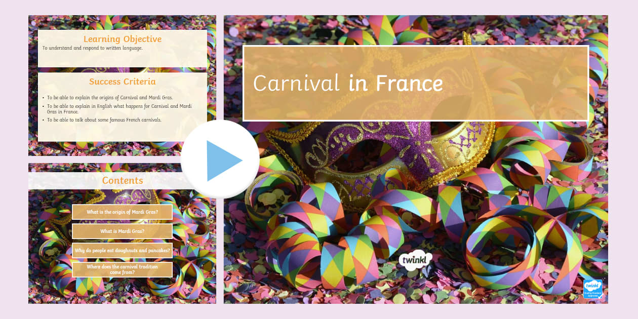 Powerpoint - Carnival in France (teacher made) - Twinkl