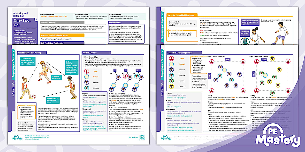 PE Mastery: Attacking and Defending - One-Two Passing Drills