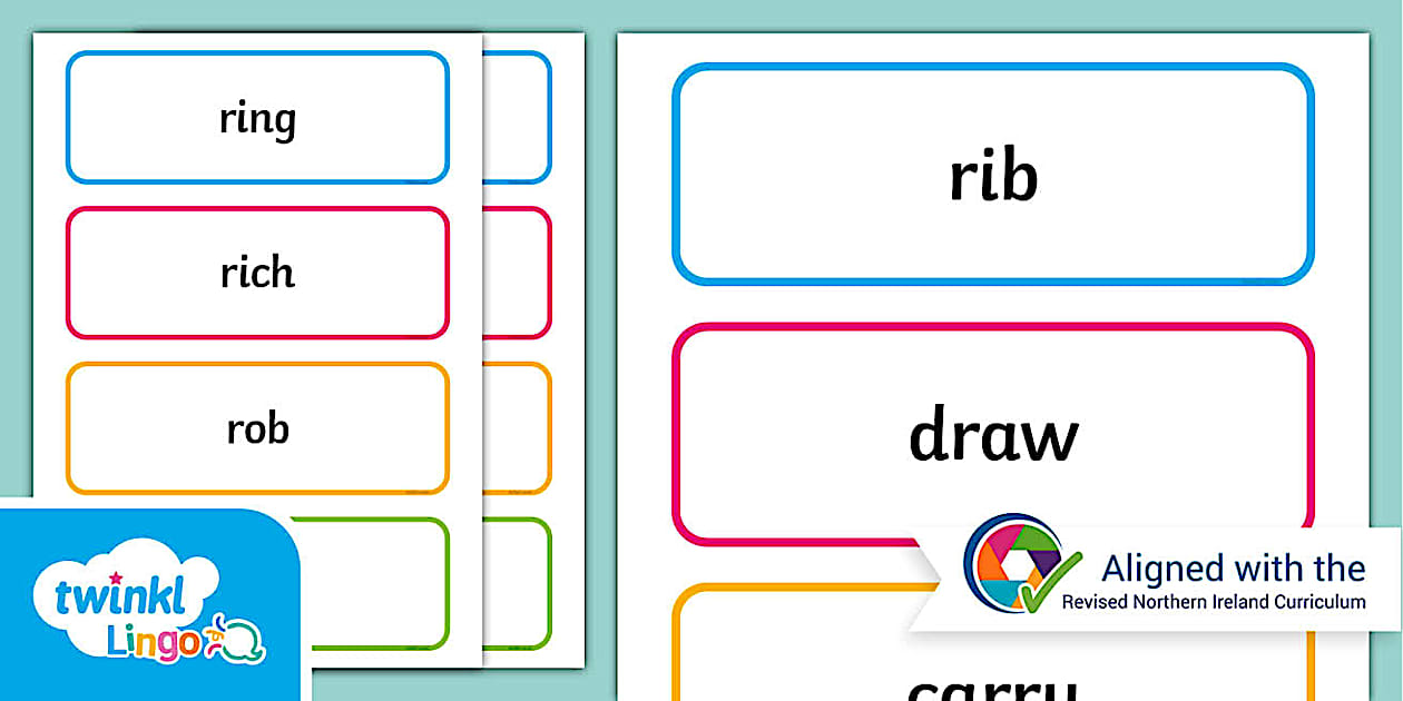 Linguistic Phonics Stage 5/6 Phase 3a 'r' Sound Word Cards