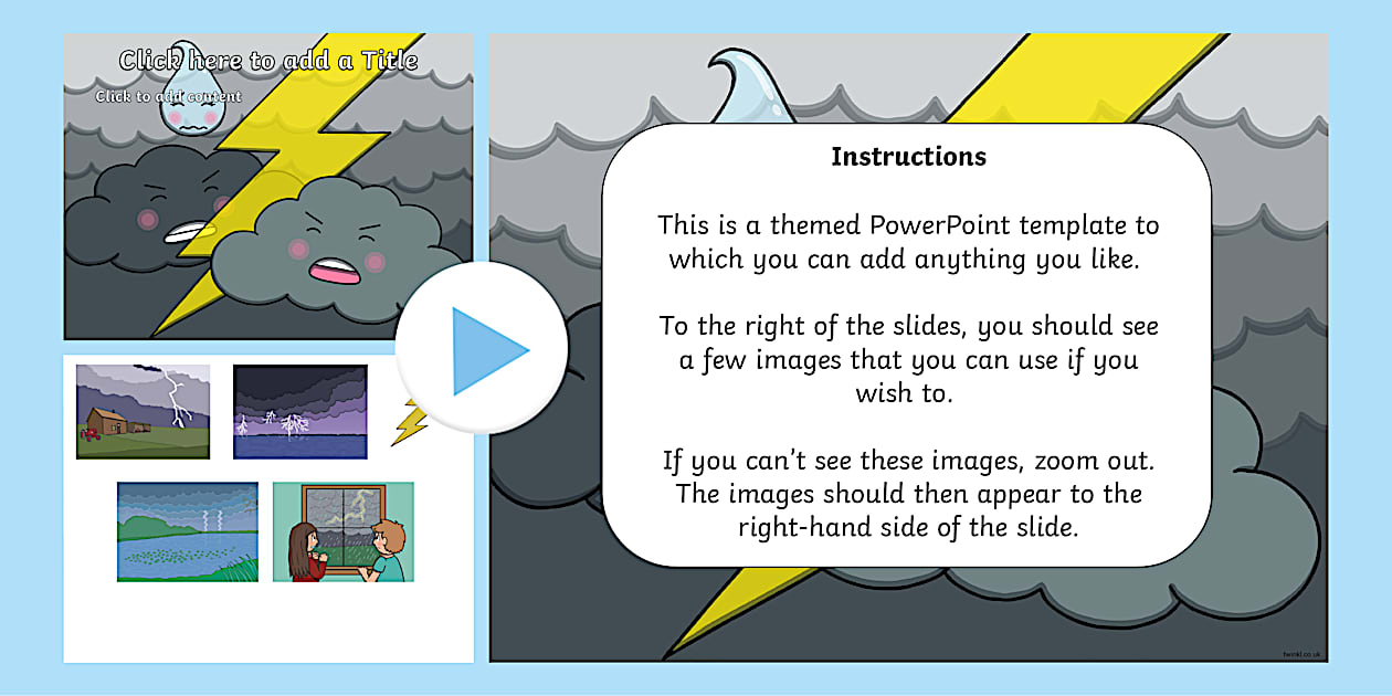 Free Lightning PowerPoint Template for Kids: Download here!