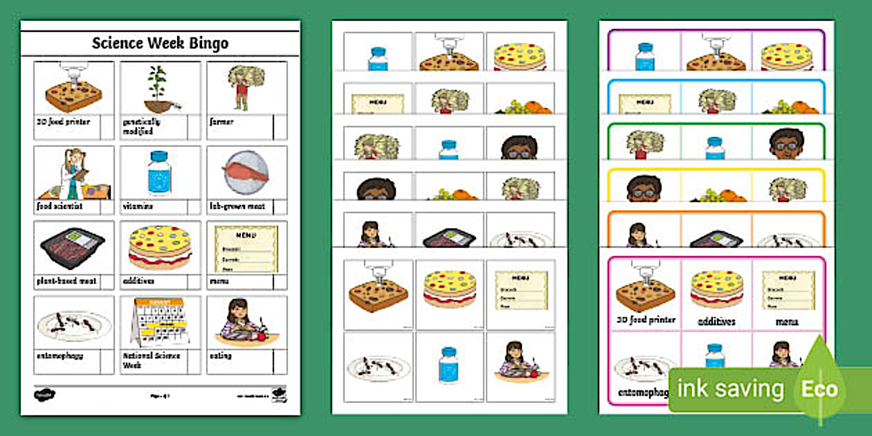 Designing Food Science Bingo - Twinkl
