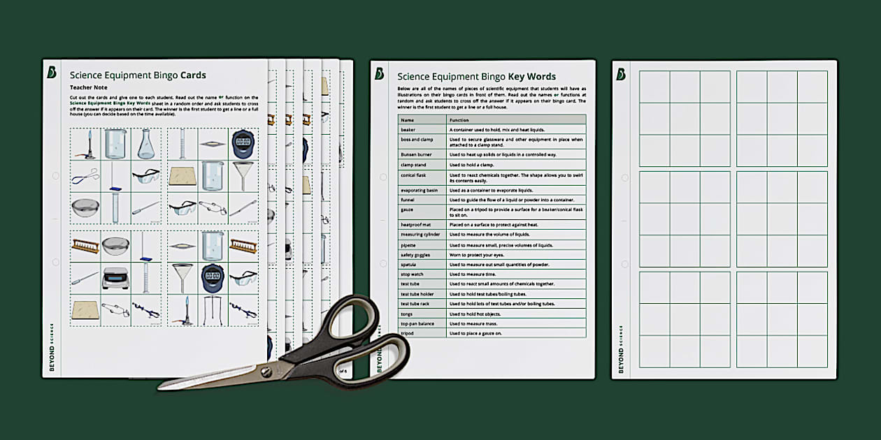 Science Lab Equipment Bingo | KS3 Science | Beyond Science