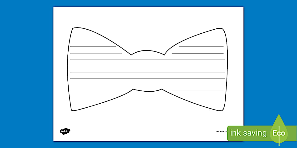 Bow Tie Writing Template (teacher made) - Twinkl