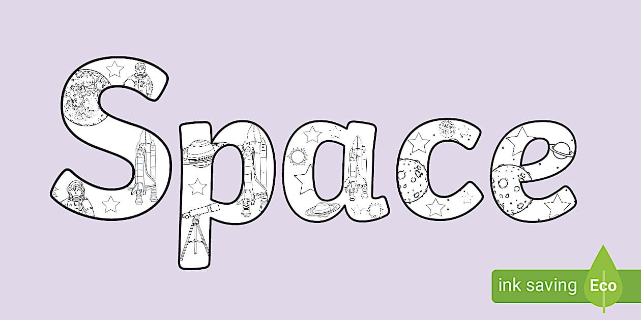 Space Doodle Display Lettering - Twinkl - KS1 (Teacher-Made)