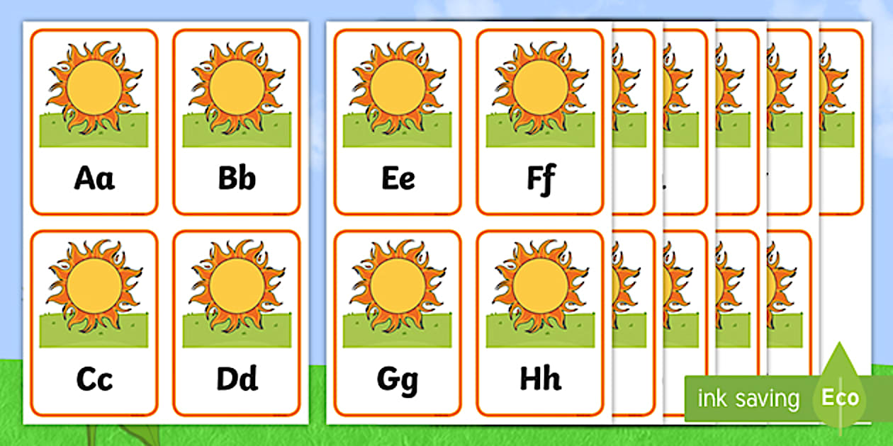 Summer Scene Alphabet Cards Picture Cards (teacher made)