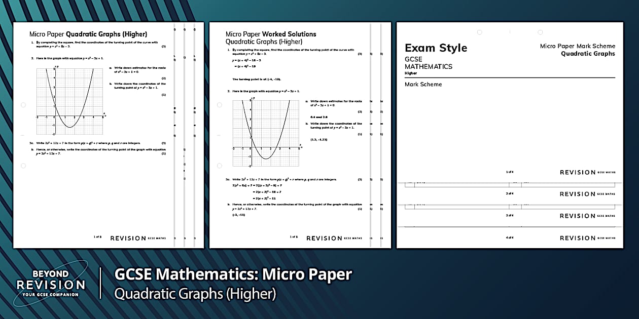 👉 Micro Mock: Quadratic Graphs GCSE Questions | Beyond Maths