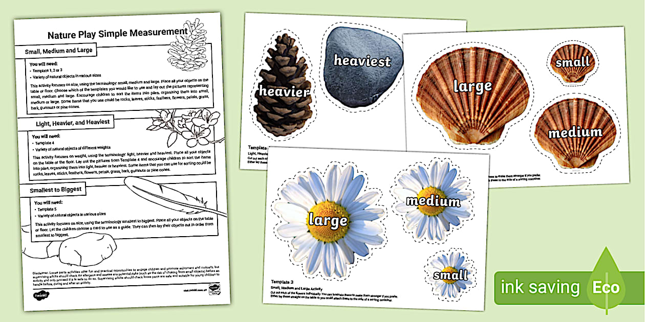 Nature Play with Simple Measurement (teacher made) - Twinkl