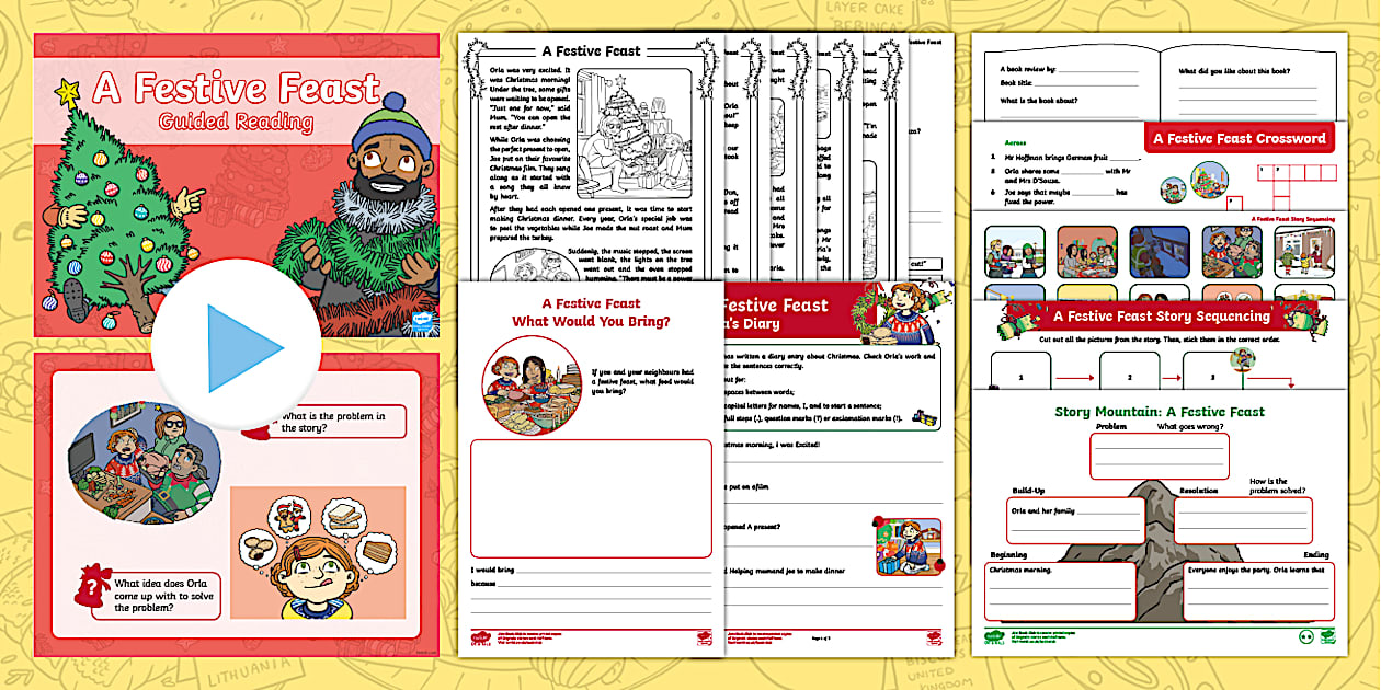 A Festive Feast Guided Reading Pack (Teacher-Made) - Twinkl