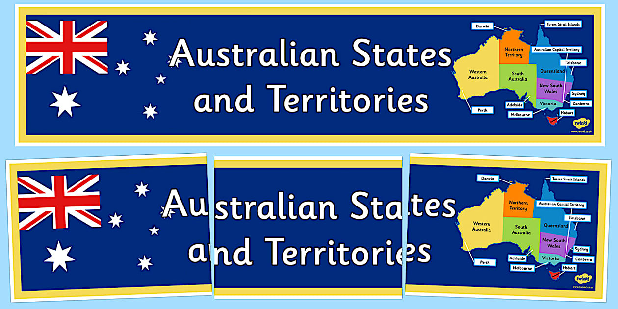 Australian States and Territories Display Banner - Twinkl